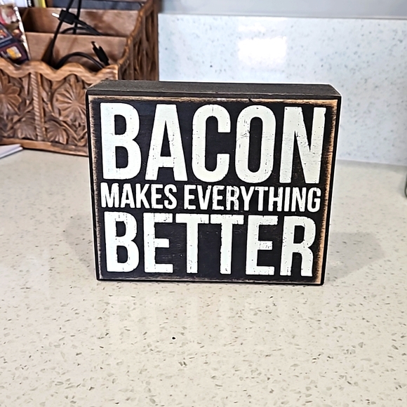 kreations by kathy | Wall Decor | Bacon Sign | Poshmark